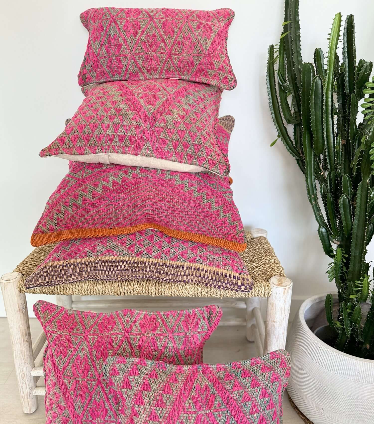 Lumbar Frazada Cushion - Artisan Comfort | Orange Inca