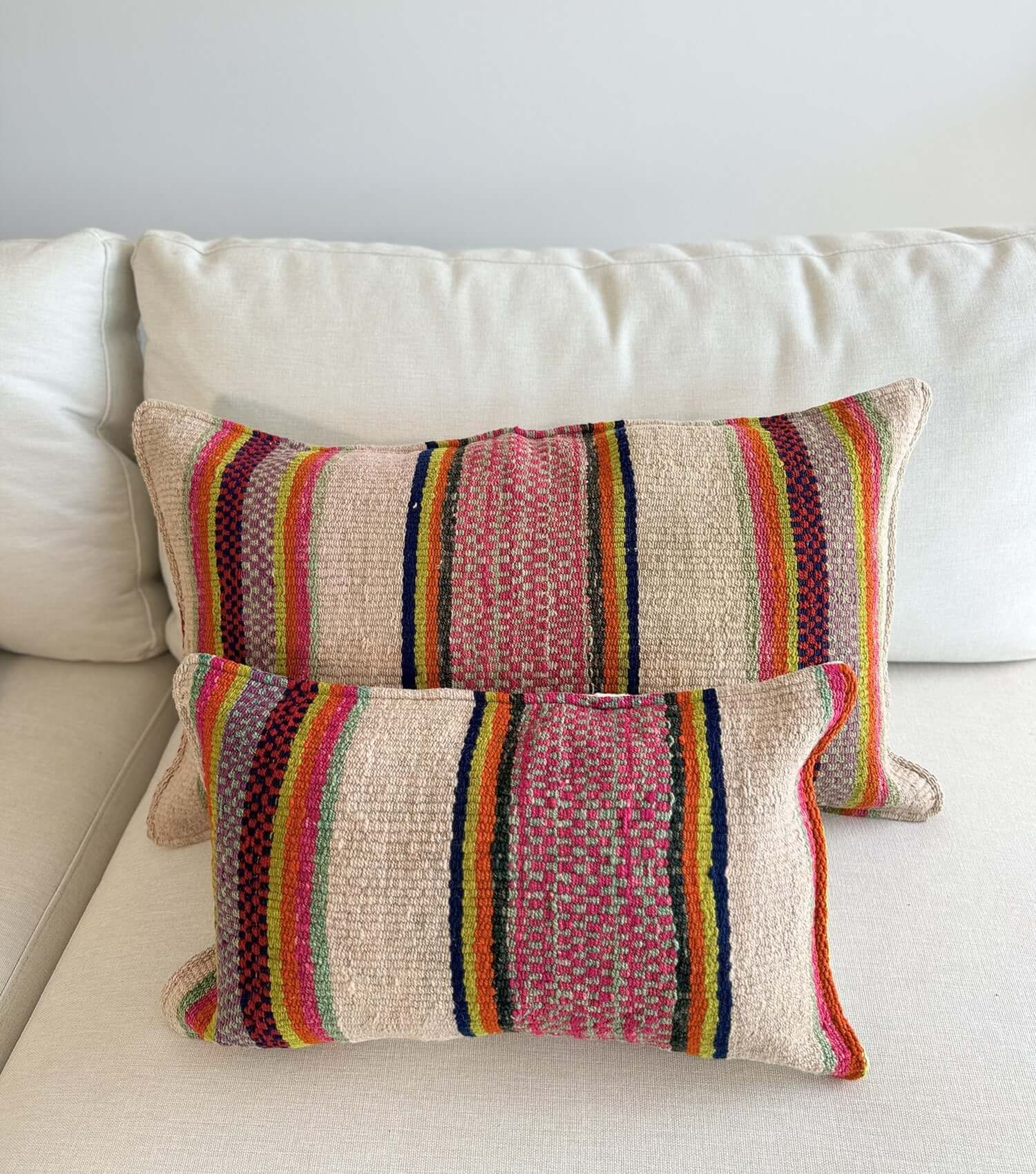 Lumbar Frazada Cushion - Artisan Comfort | Orange Inca