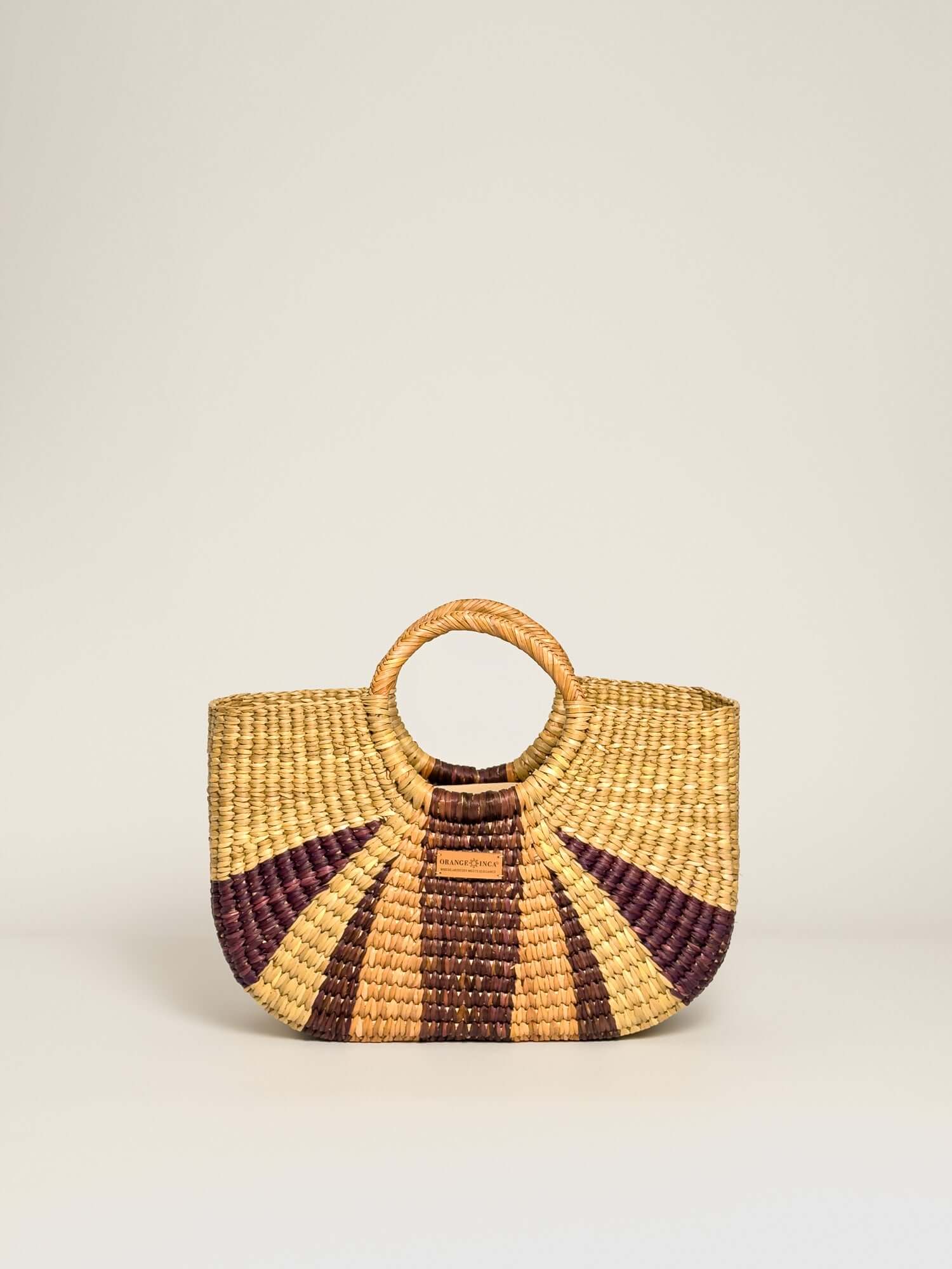 Gran Fiesta Brown Striped Tote - Beach Bag | Orange Inca