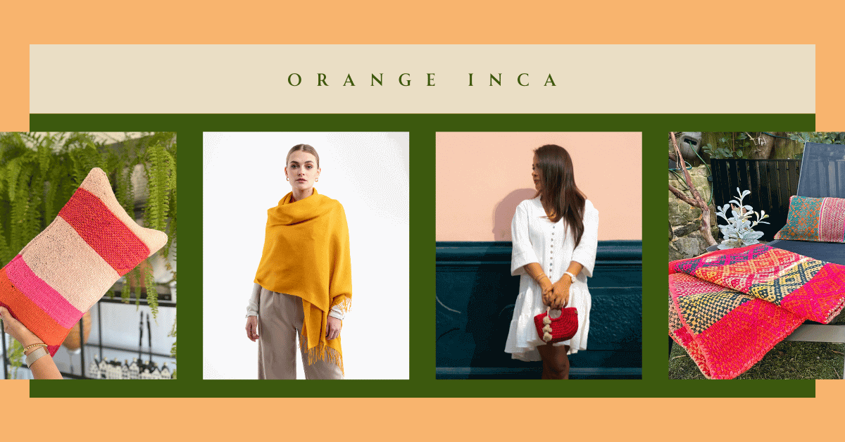 Luxury Handcrafted Natural Fiber Accessories & Decor | Orange Inca
